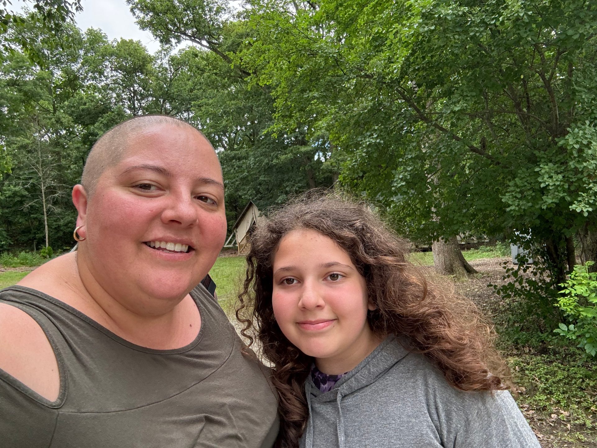 mom and daughter selfie at camp alice chester